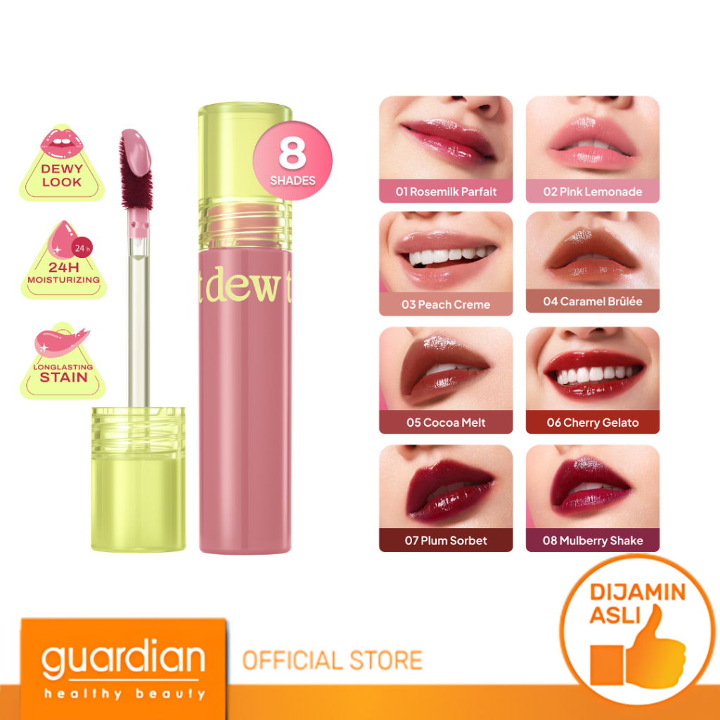 Jual Wardah Moist Dew Tint 3 gr - Liptint Ombre Tint Lembab Glossy ...