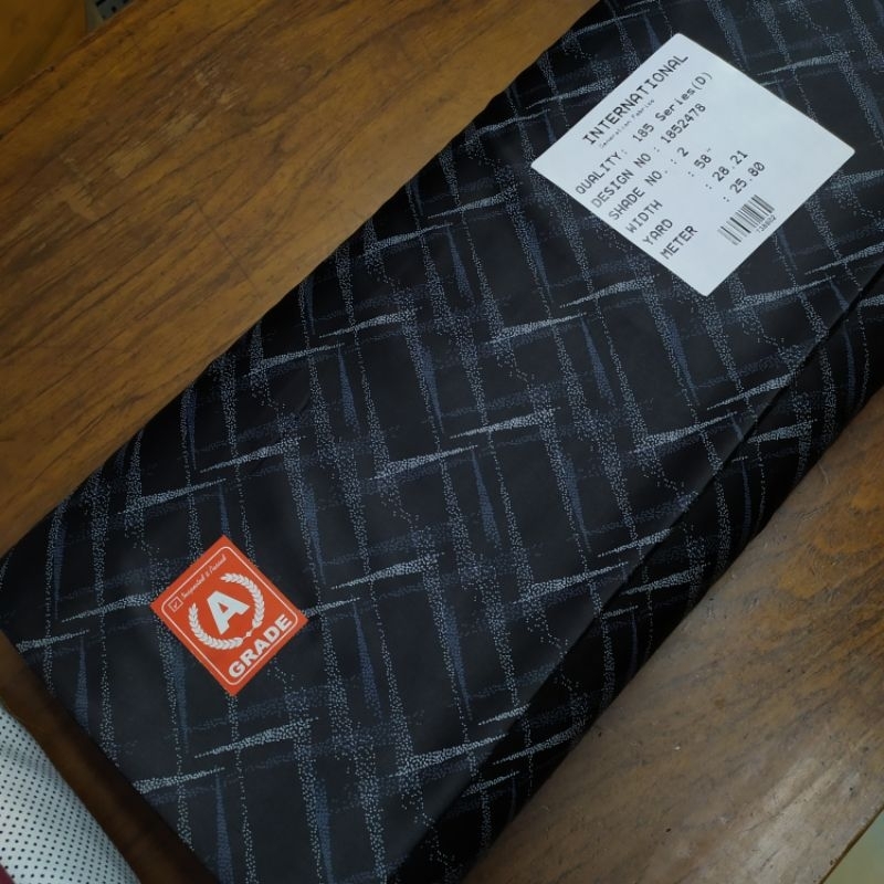 Jual Bahan Kain Katun Warna Hitam Motif / Kain Giza Catton Italy | KAIN ...