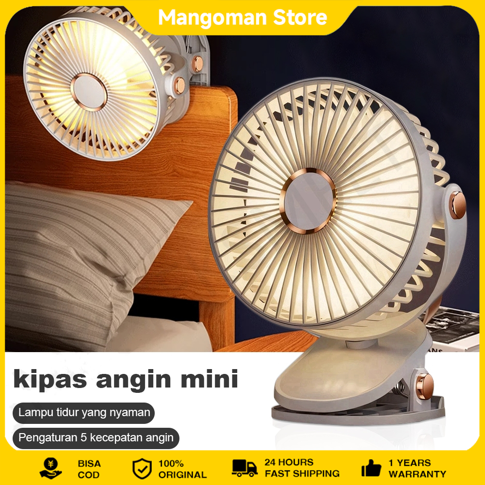 Jual Kipas Mini jepit Kipas Angin Mini USB Klip dengan Lampu Tidur ...