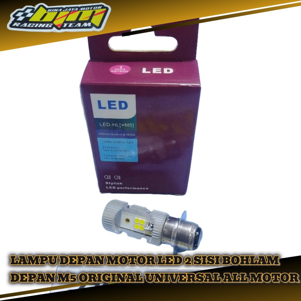 Jual LAMPU DEPAN MOTOR LED 2 SISI BOHLAM DEPAN M5 ORIGINAL UNIVERSAL ...
