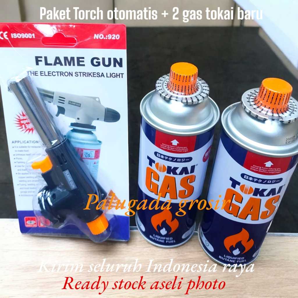 Jual Paket Hemat Tokai Gas Kepala Flame Gun Torch Kaleng Tabung Portable Las Api Pemantik Alat ...