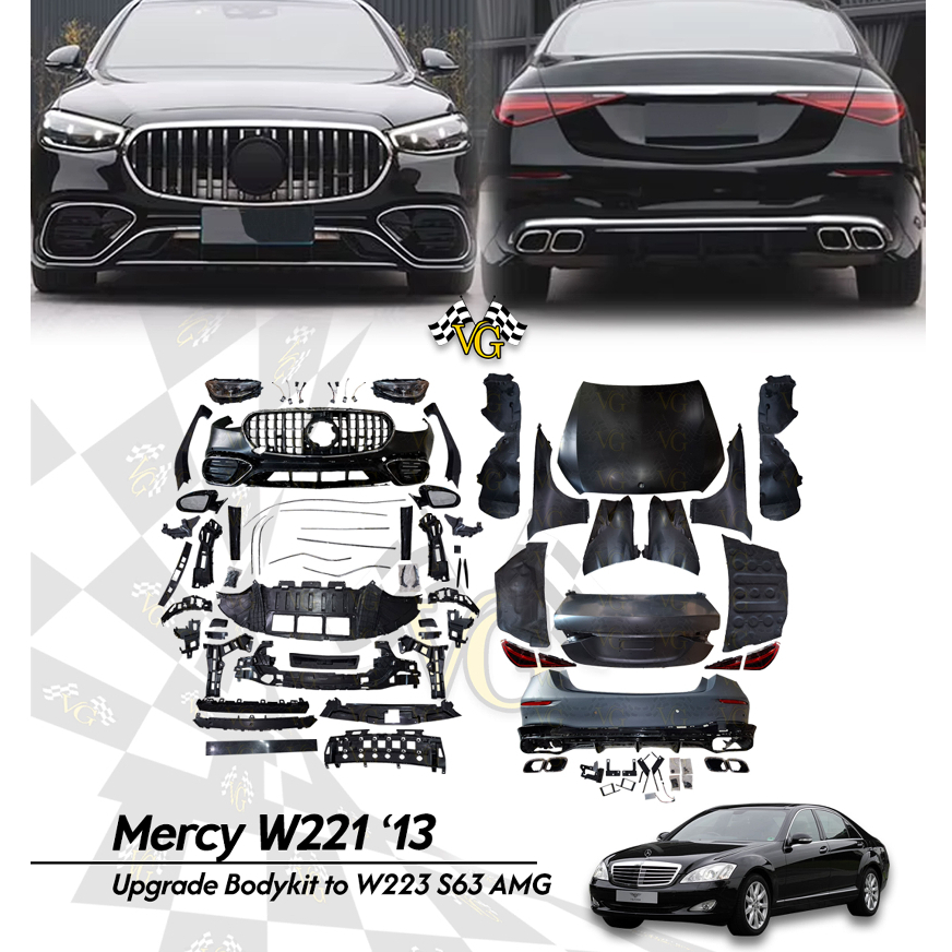 Jual Bodykit Mercedes Benz Mercy S Class W221 Upgrade ke W223 S63 AMG ...
