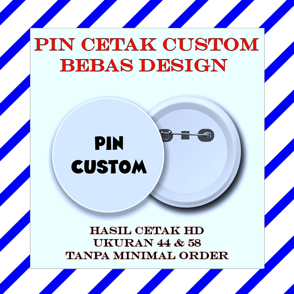 Jual Pin Peniti Cetak Custom Free Design Tanpa Minimum Order Bros ...