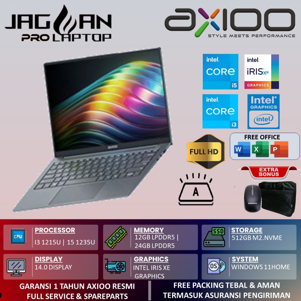 Jual Laptop Axioo Hype R5 OLED Intel i5 1235U 24GB LPDDR5 SSD 1TB SSD ...
