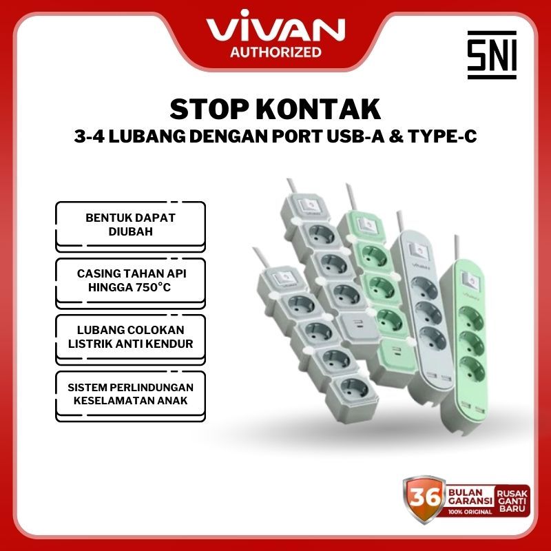 Jual VIVAN VPS-H PRO Series Stop Kontak Kabel Listrik Colokan ...