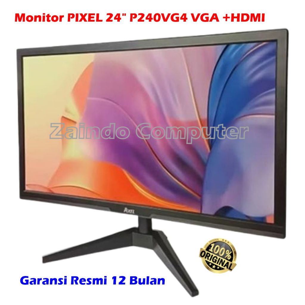 Jual MONITOR 24” INCI PIXEL P240VG4 MONITOR LED PIXEL 24" P240VG4 VGA ...