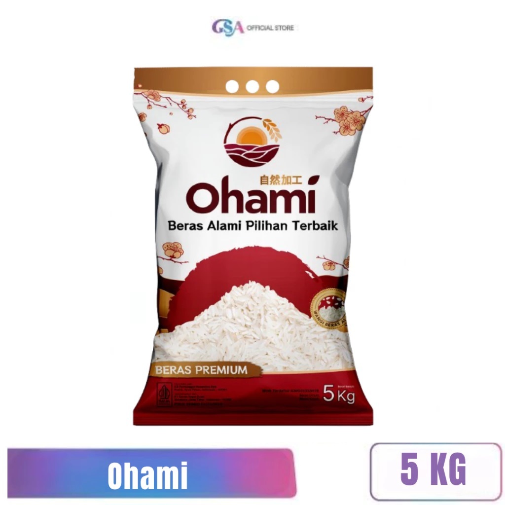 Jual BERAS OHAMI KEMASAN 5 KG READY STOCK | Shopee Indonesia
