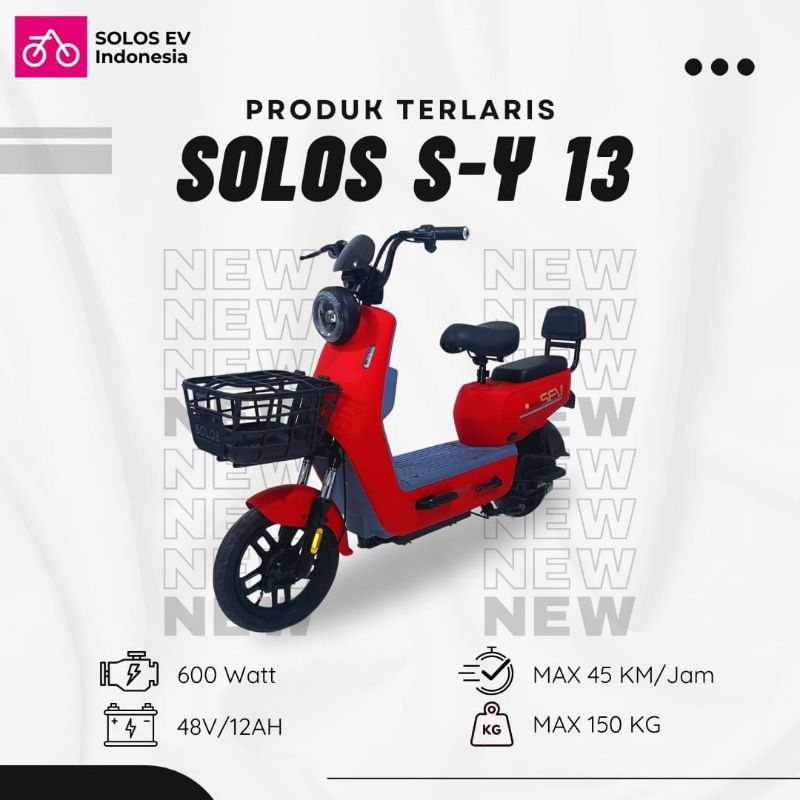 Jual Sepeda Listrik Solos S-Y13 | Shopee Indonesia