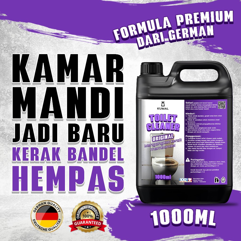 Jual KUMAL TOILET CLEANER CAIRAN PEMBERSIH KERAK KAMAR MANDI dapat ...