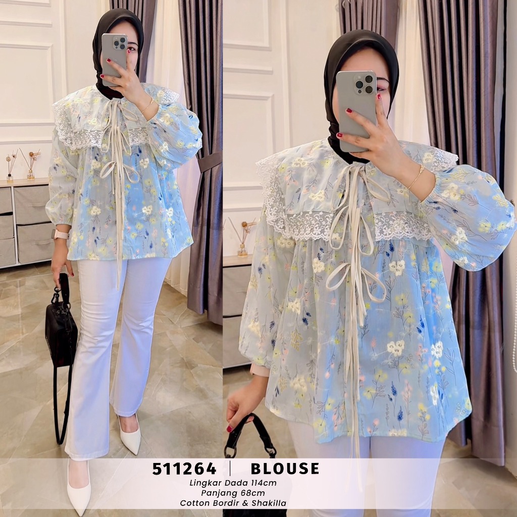 Jual EXTU HERITAGE - TISSA BLOUSE MOTIF BUNGA CANTIK, BEST SELLER, ADEM ...