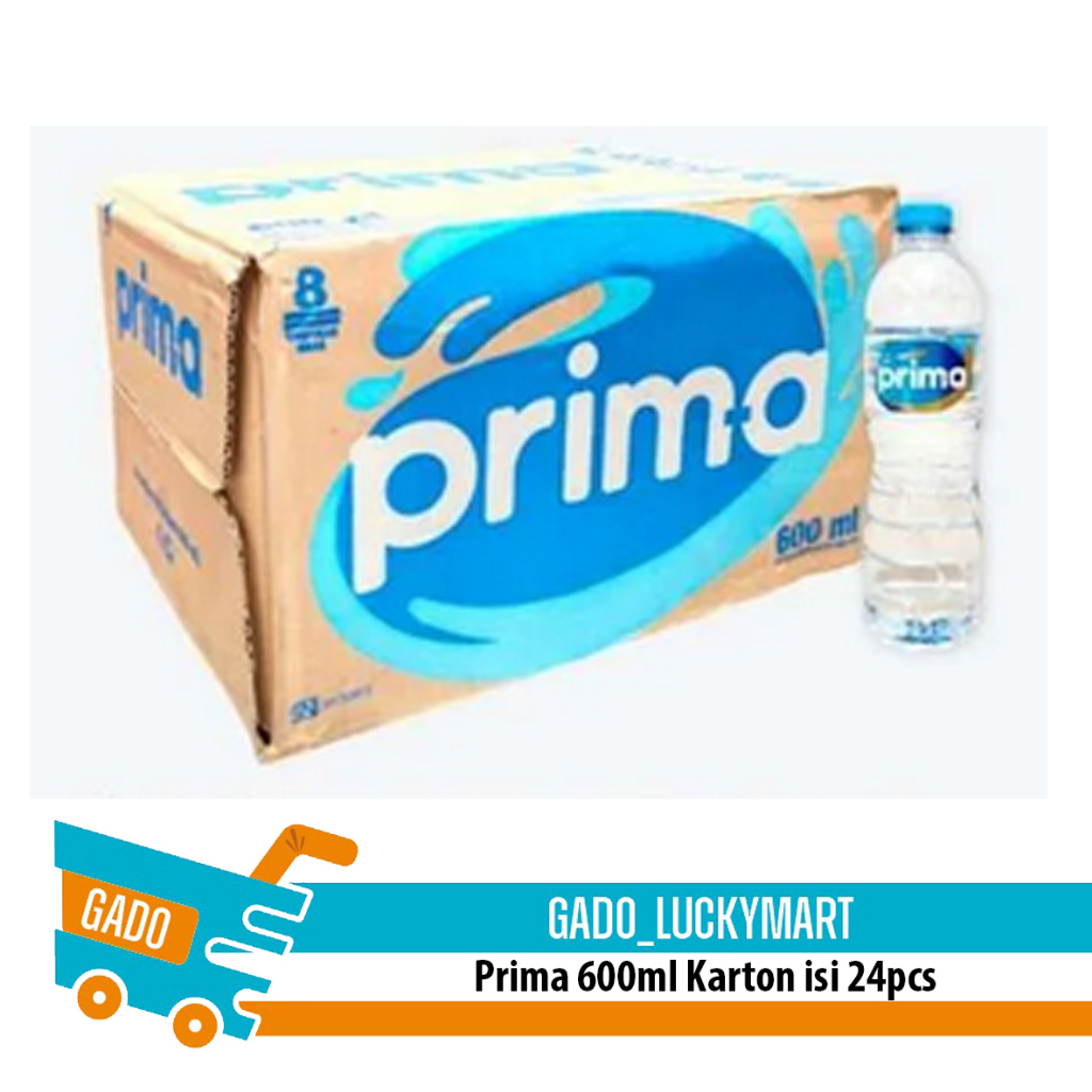 Jual Prima 600ml 1 dus/prima botol 600ml/air mineral 600ml dus karton ...