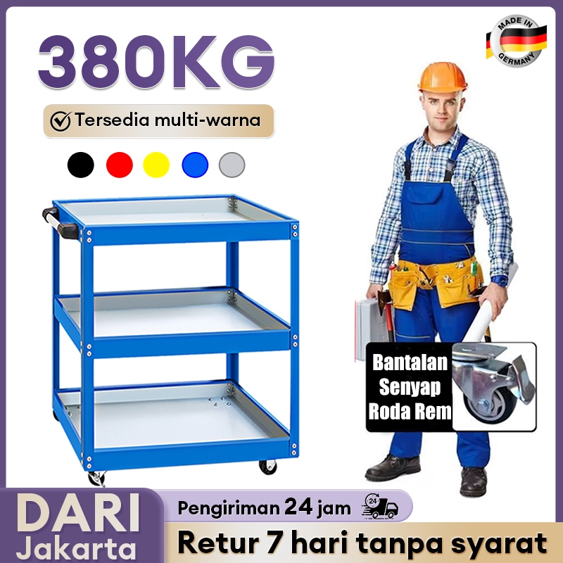 Jual Bengkel Rak 3 Susun Perkakas Trolly Trolley Kotak Peralatan Troli ...