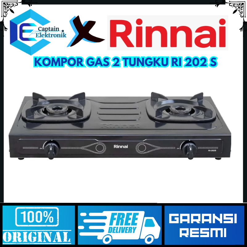 Jual Rinnai Kompor Gas 2 Tungku RI 202 S RI 202S Original | Shopee ...