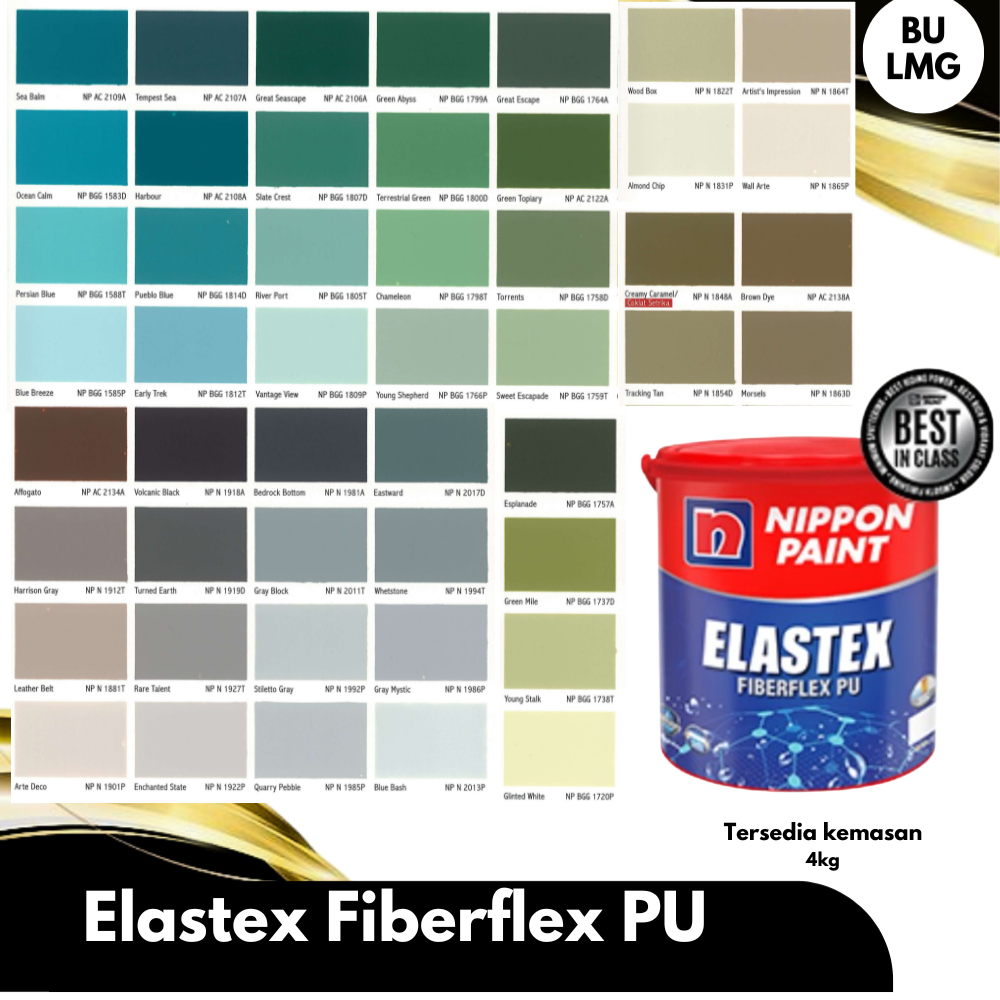 Jual Nippon Paint Elastex TINTING || Elastex Fiberflex PU 4Kg || Bisa ...
