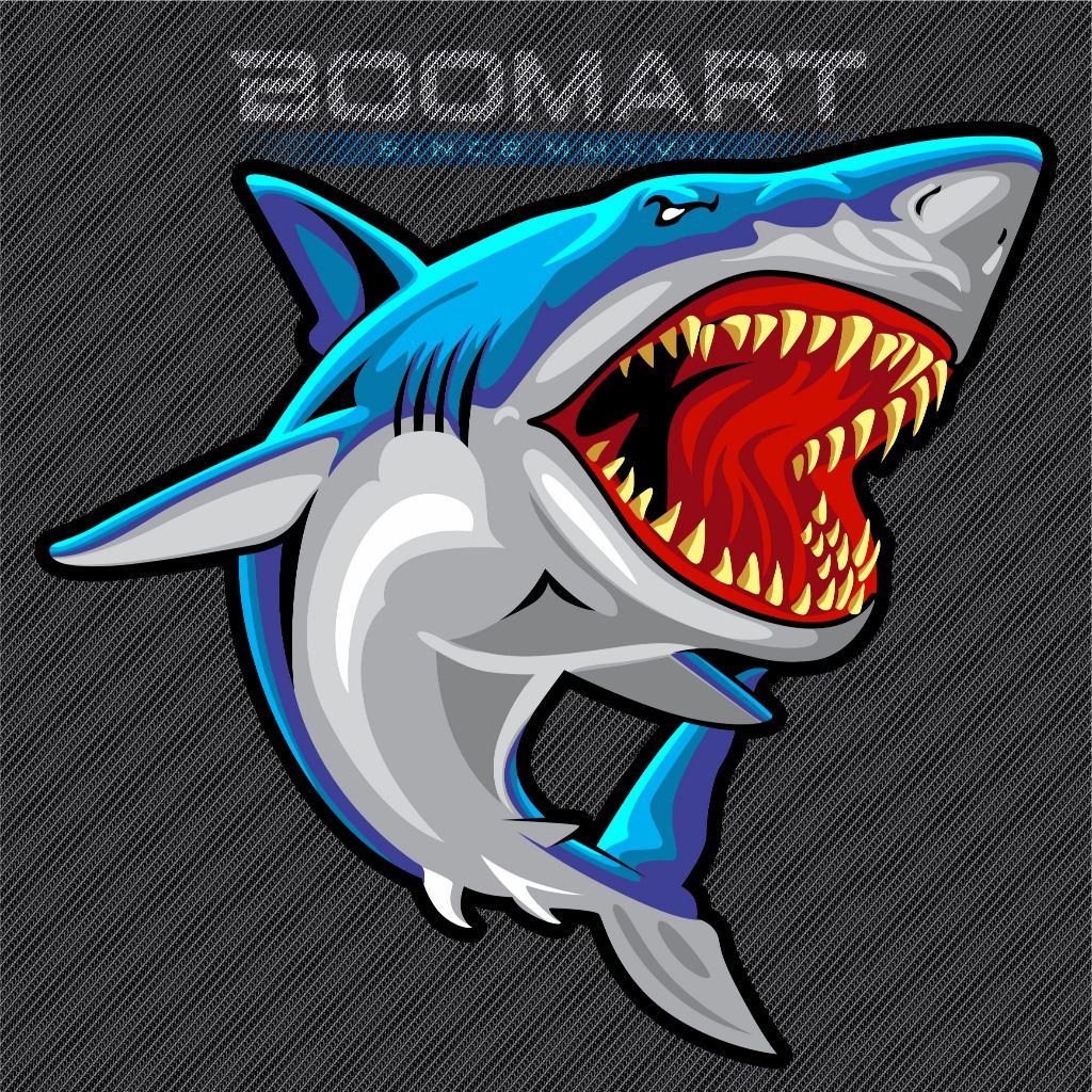 Jual STICKER A4 KARAKTER HIU BIRU | Shopee Indonesia