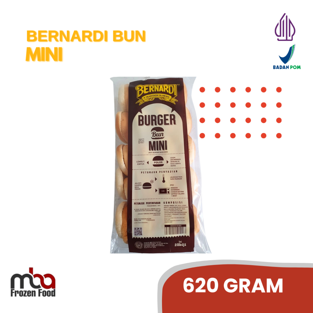 Jual BERNARDI Roti Burger Bun Mini Isi 20pcs /Roti /Burger /Bun /Wijen ...