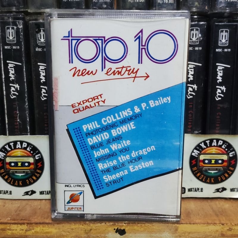 Jual Kaset Pita - Top 10 New Entry - Kompilasi Barat - Phil Collins & P. Bailey - David Bowie ...