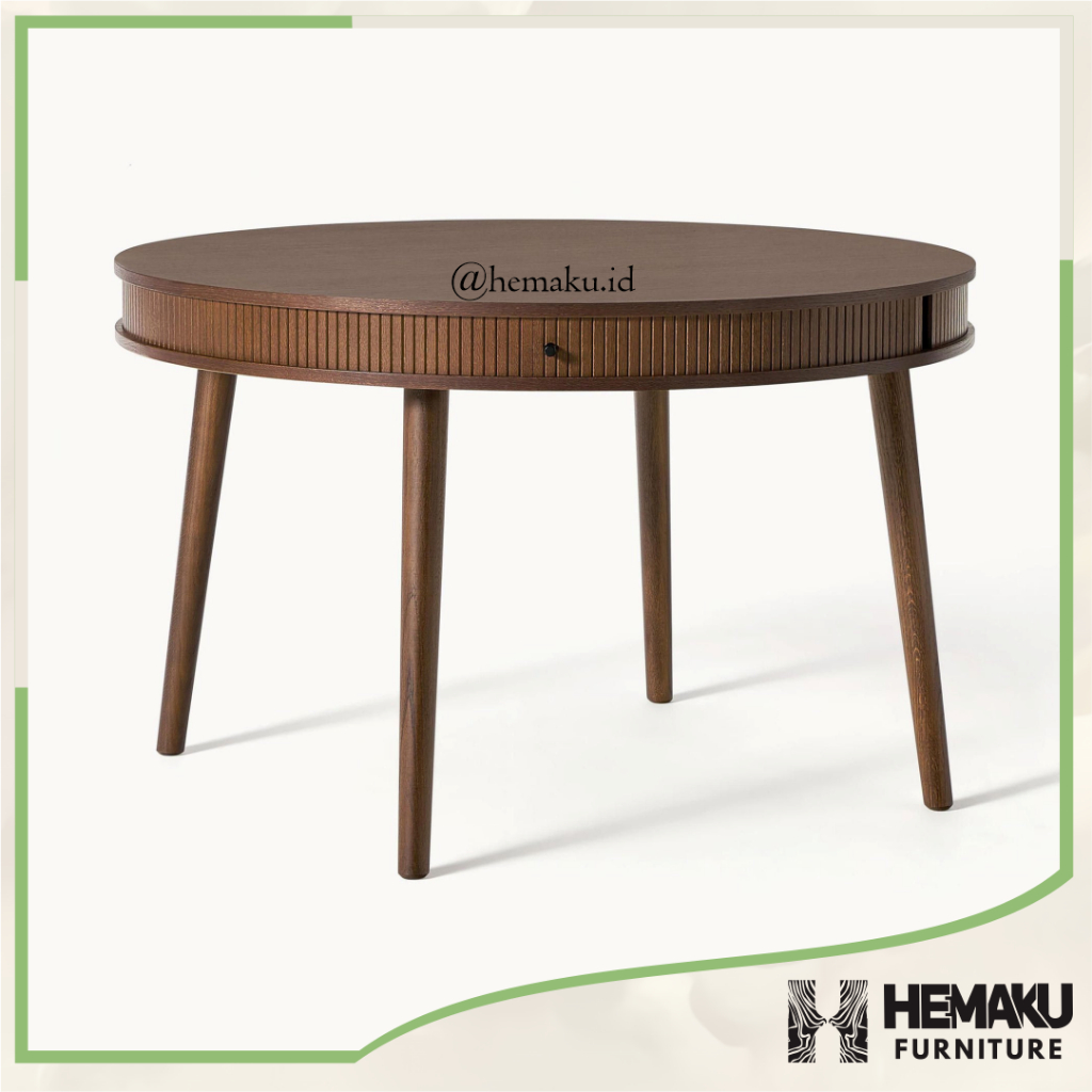 Jual Meja Bundar Kayu Jati Minimalis Model Round Table - Furniture ...