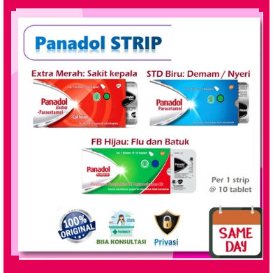 Jual Panadol //ed mei 2027 / Extra / Cold And Flu Batuk Paracetamol ...