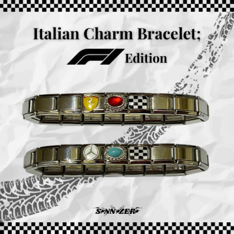 Jual Italian Charm Bracelet F1 Formula One Merch Ferrari Mercedes Car ...
