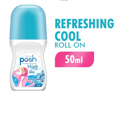 Jual Posh Deo Hijab Roll On Refreshing Cool 50Ml | Shopee Indonesia