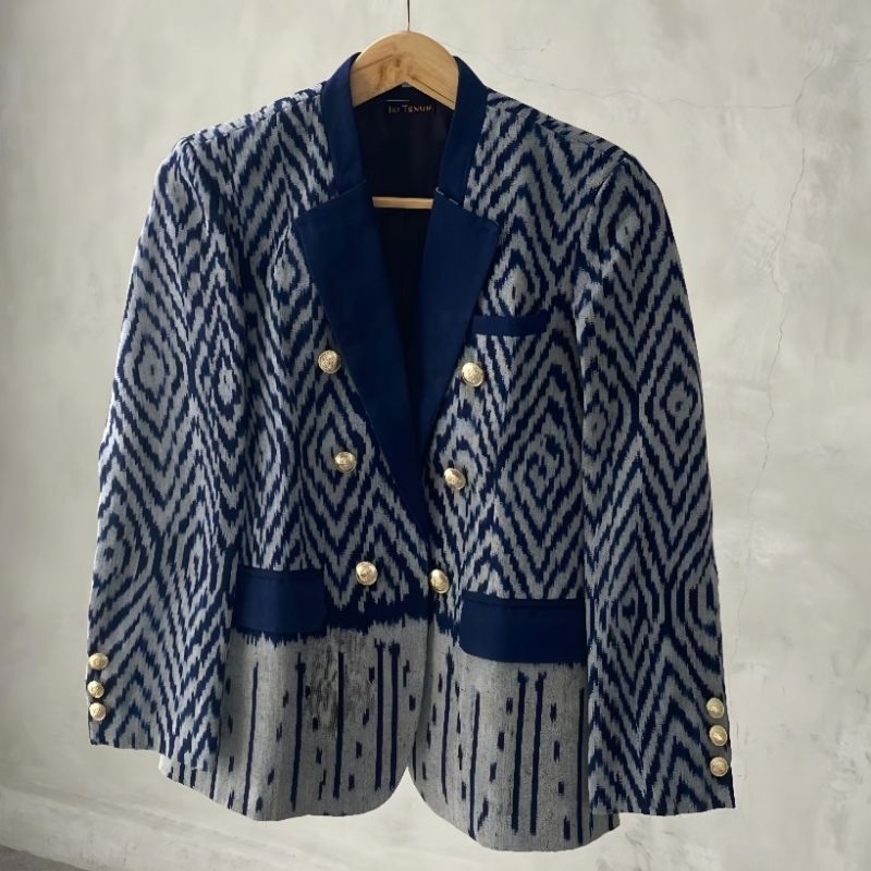 Jual blazer tenun wanita, outer tenun, atasan wanita, baju kantor ...
