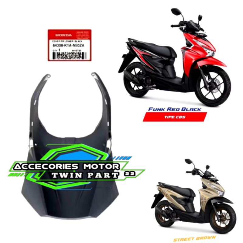 Jual 64308-K1A-N80ZA Cover Fr Lower Dek Paru Lumpur Honda Beat Deluxe ...