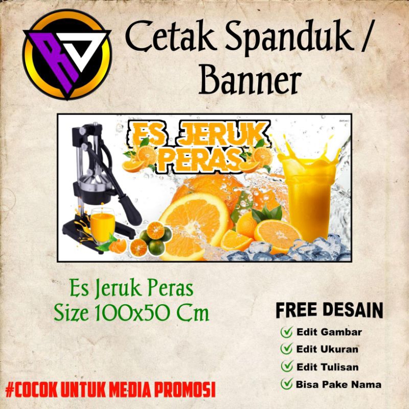 Jual Spanduk Banner Es Jeruk Peras Ready Stok | Shopee Indonesia