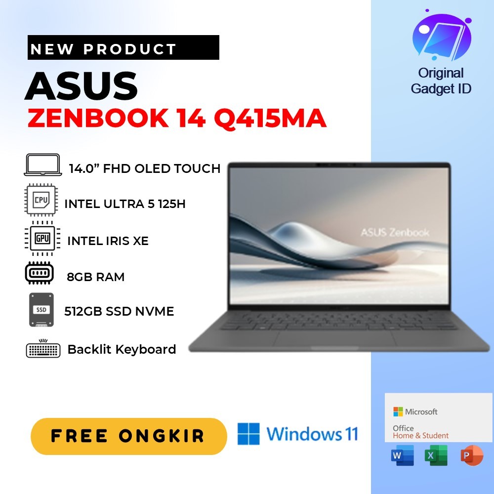 Jual ASUS ZENBOOK 14 OLED TOUCH | Intel Core Ultra 5 125H | Intel Arc ...