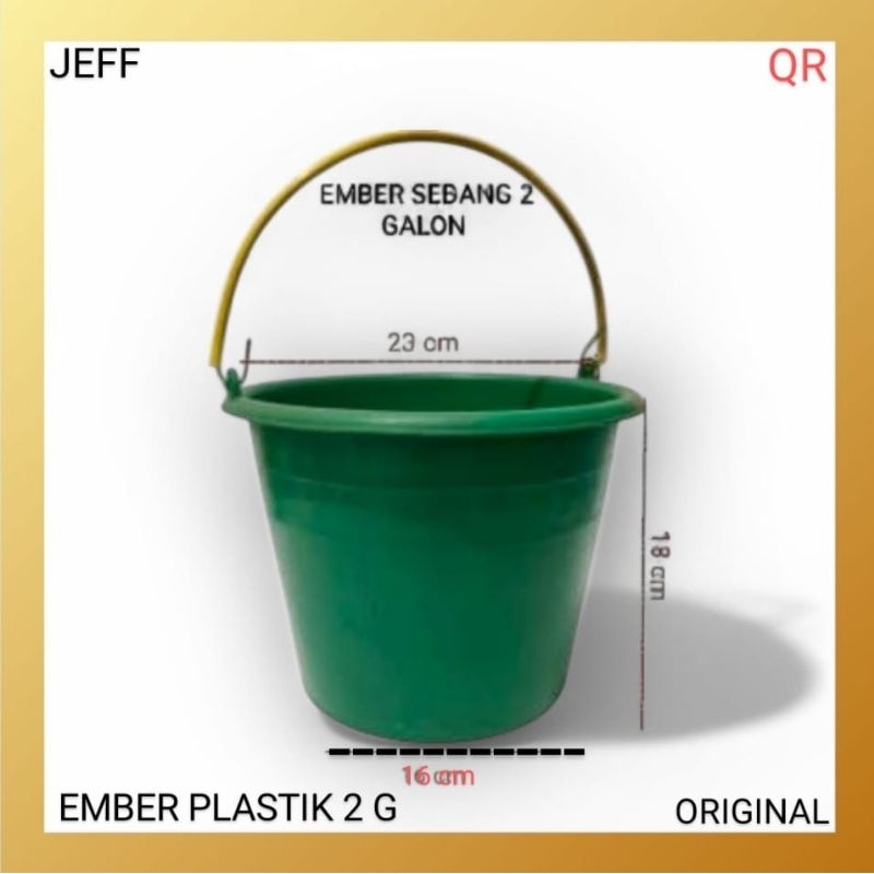 Jual Ember / Timba Air Mini JEFF 2 Galon - Plastik Kuat & Pegangan ...