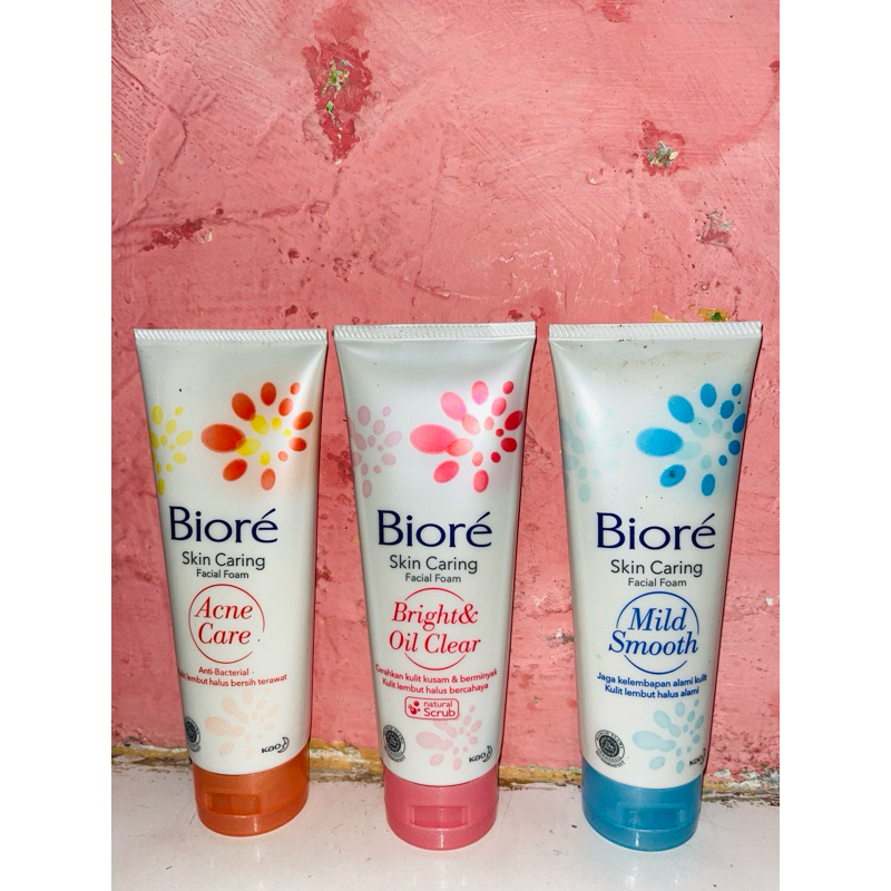 Jual BIORE SKIN CARING FACIAL FOAM 50g/100g | Shopee Indonesia