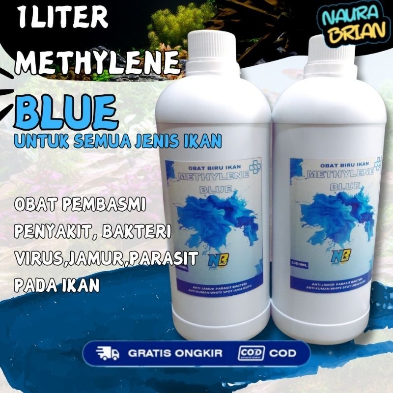 Jual NauraBrian Methylene Blue 1 Liter - Obat Biru Parasit Virus Jamur Bakteri Pada Ikan ...