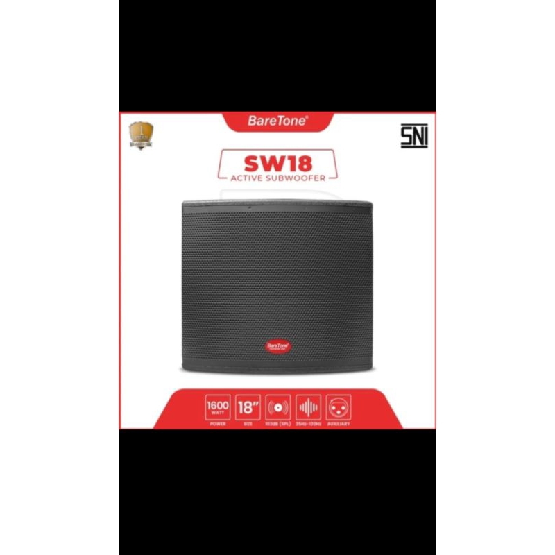 Jual Subwoofer Aktif 18"inch 1600 Watt Baretone SW-18 Original -- 1buah Subwoofer | Shopee Indonesia