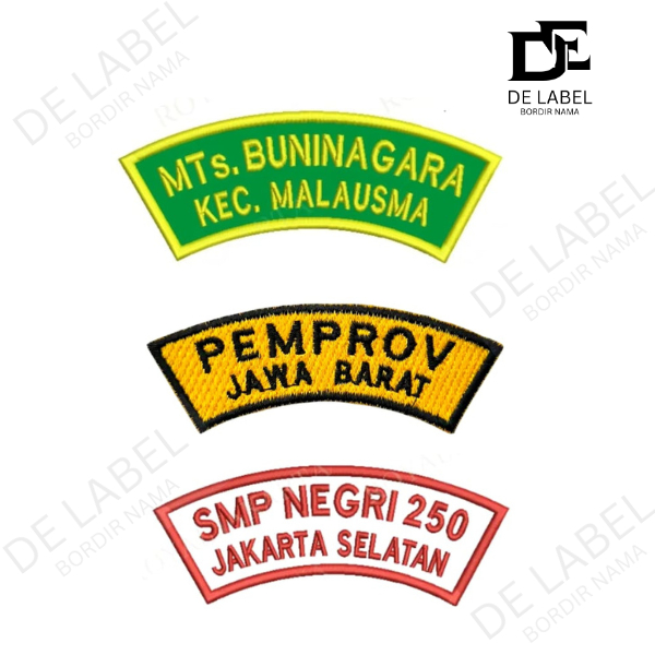 Jual Bordir Nama Lokasi Sekolah atau Kerja Sehari Jadi Custome Bet ...