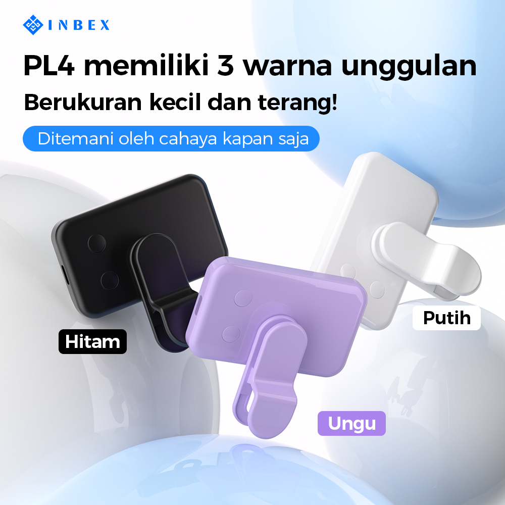 Jual 【Penjualan terbaik】INBEX PL4 Mini Lighting konten 3 warna LED Light untuk Selfie/ Fotografi ...