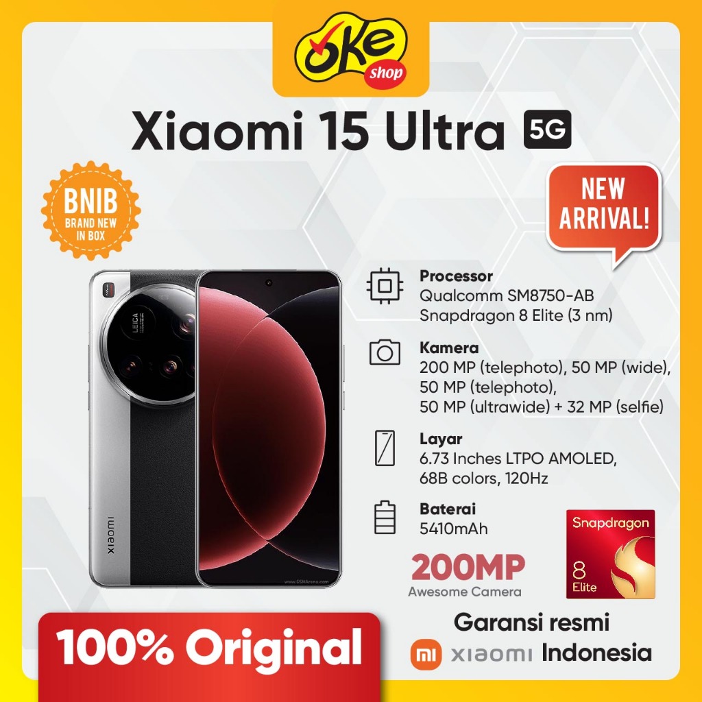 Jual Xiaomi 15 Ultra 5G 16/512GB 16/1024GB | Leica 1-inch Main | 200MP Telephoto | Snapdragon 8 ...