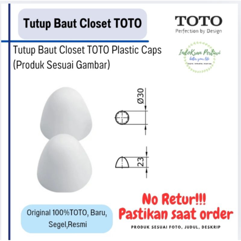 Jual Tutup Baut Closet TOTO Plastic Caps- Spare Part TOTO | Shopee Indonesia
