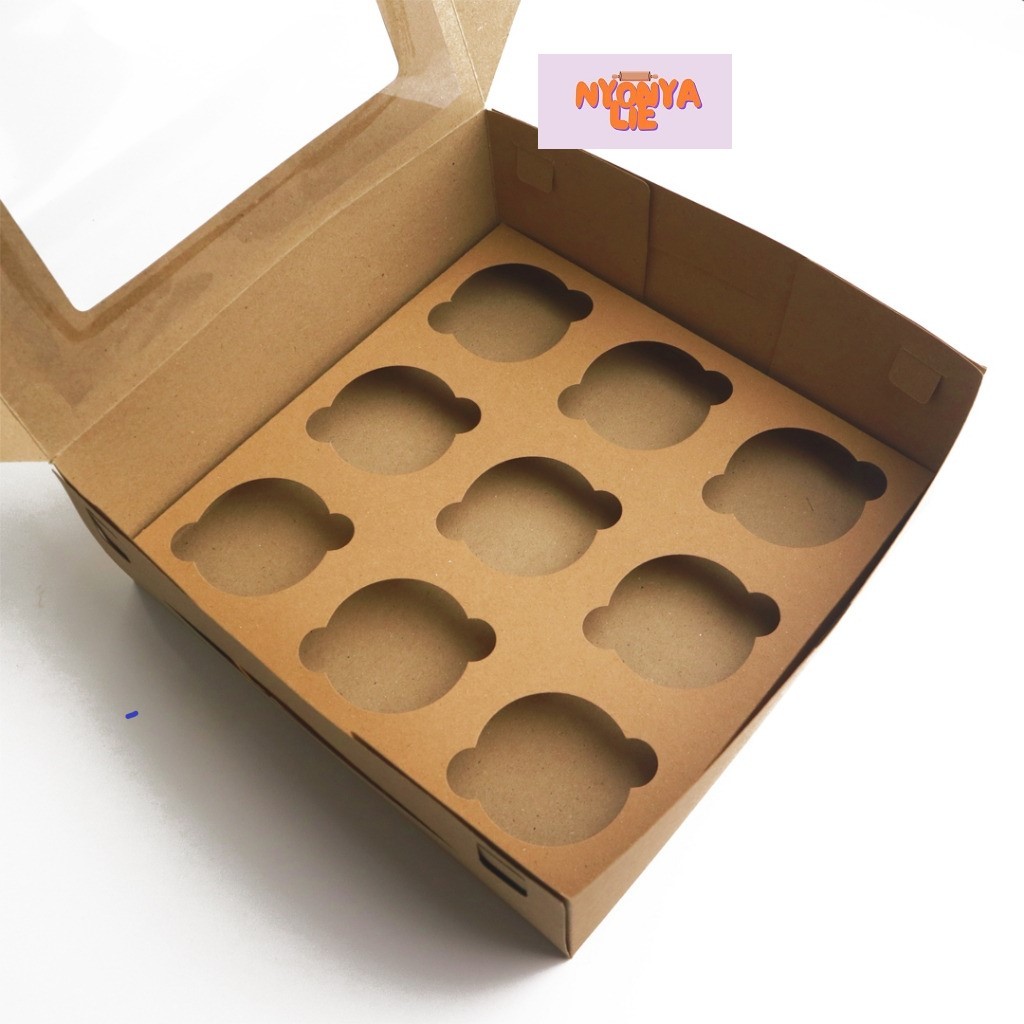 Jual BIM01 Box Karton Kemasan Dus Cupcake Kue Muffin Brownies Inner Box ...