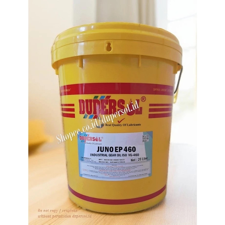 Jual DUPERSOL JUNO EP 460 Oli Gear Industri Tugas Berat ISO VG 460 ...