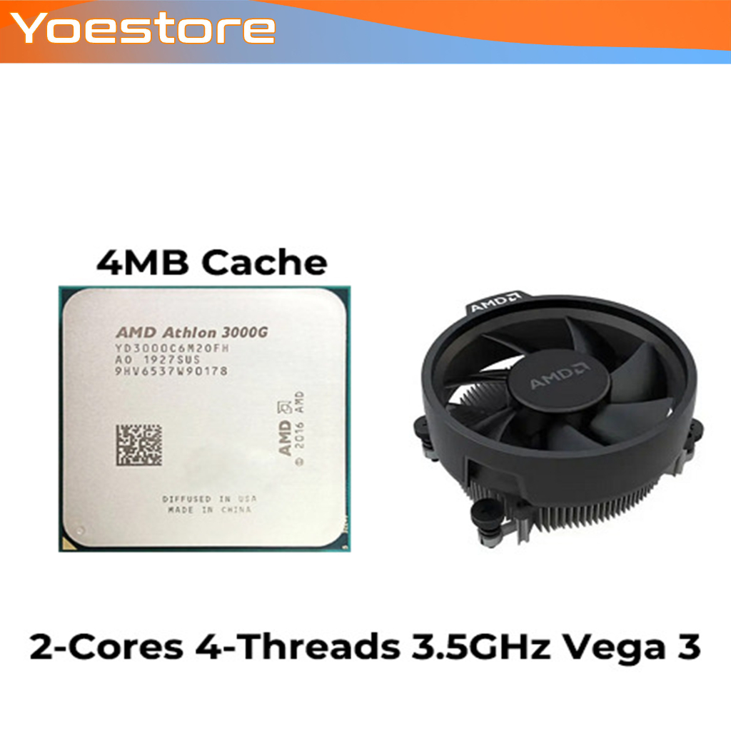 Jual AMD Athlon 3000G With Radeon Vega 3 TRAY + FAN | Shopee Indonesia