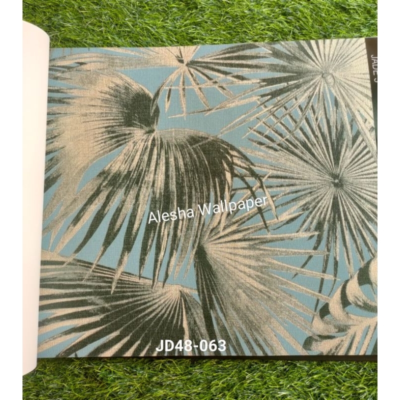 Jual Wallpaper Dinding Motif Daun Palem Ukuran Lebar 53 Panjang 10 ...