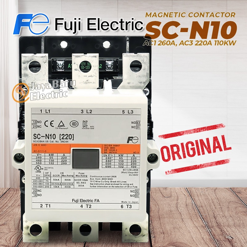 Jual FUJI Kontaktor / Contactor SC-N10 SCN10 110V 220V 380V AC Coil | Shopee Indonesia