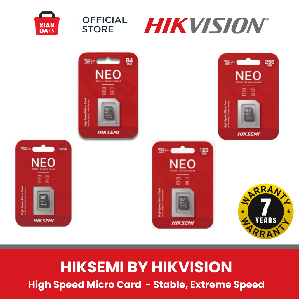 Jual MICRO SD CARD 32GB 64GB 128GB 256GB - HIKSEMI BY HIKVISION NEO MICRO SD CARD 32 64 128 256 ...