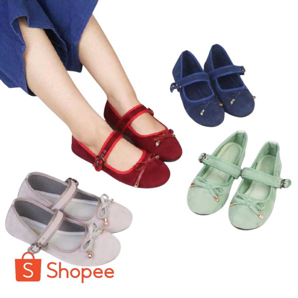 Jual Anindia R Store - Sepatu Wanita Flatshoes Wanita Motif Tali Pita ...