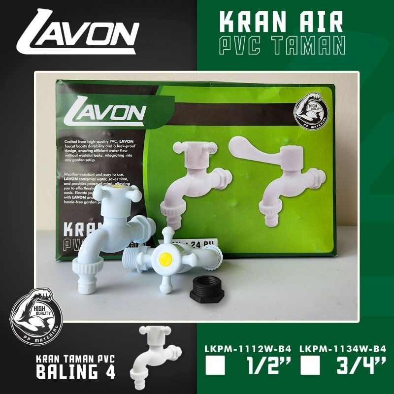 Jual Kran Air Pvc Taman/kran air plastik/Lavon/1/2 3/4 | Shopee Indonesia