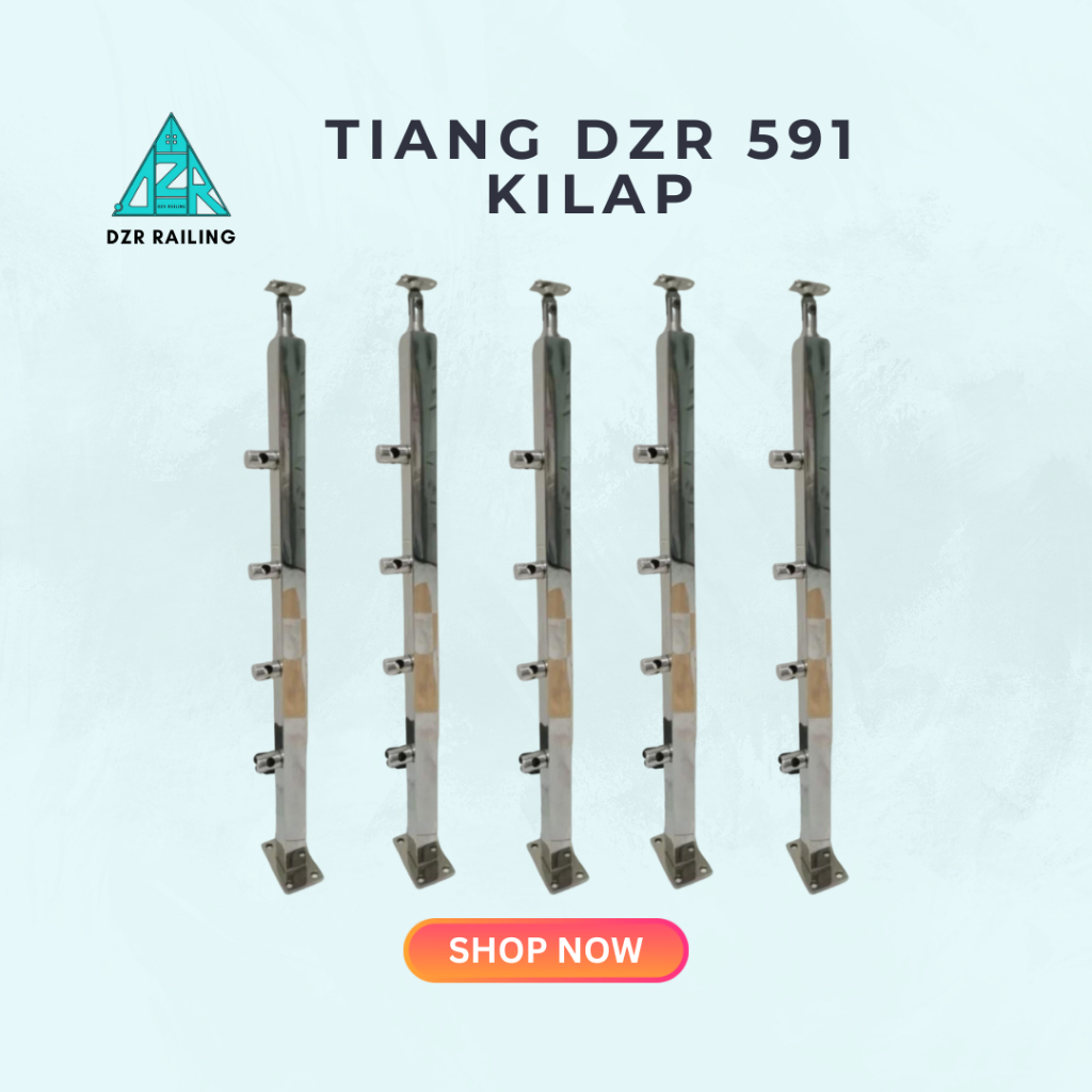 Jual Tiang railing tangga stainless DZR 591 Kilap / Tiang railing ...