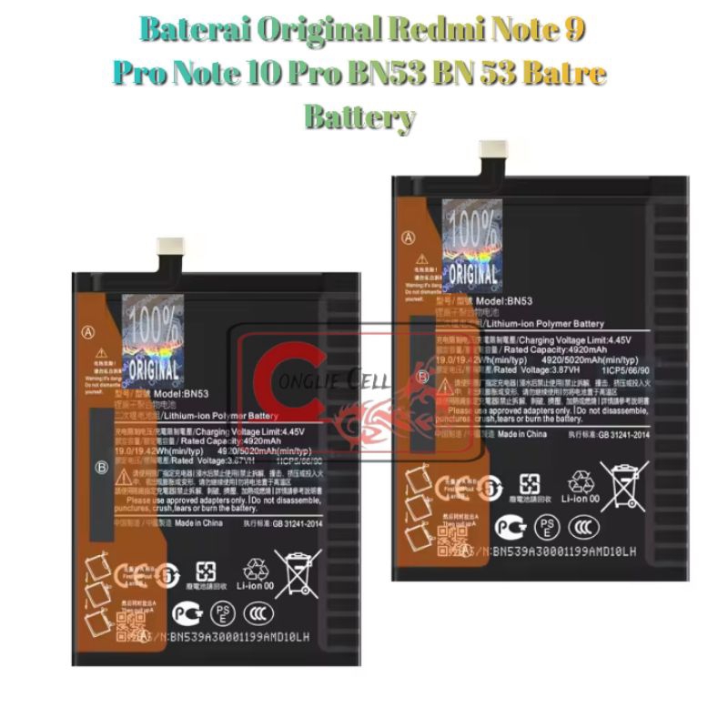 Jual Baterai Original Redmi Note 9 Pro Note 10 Pro BN53 BN 53 Batre ...