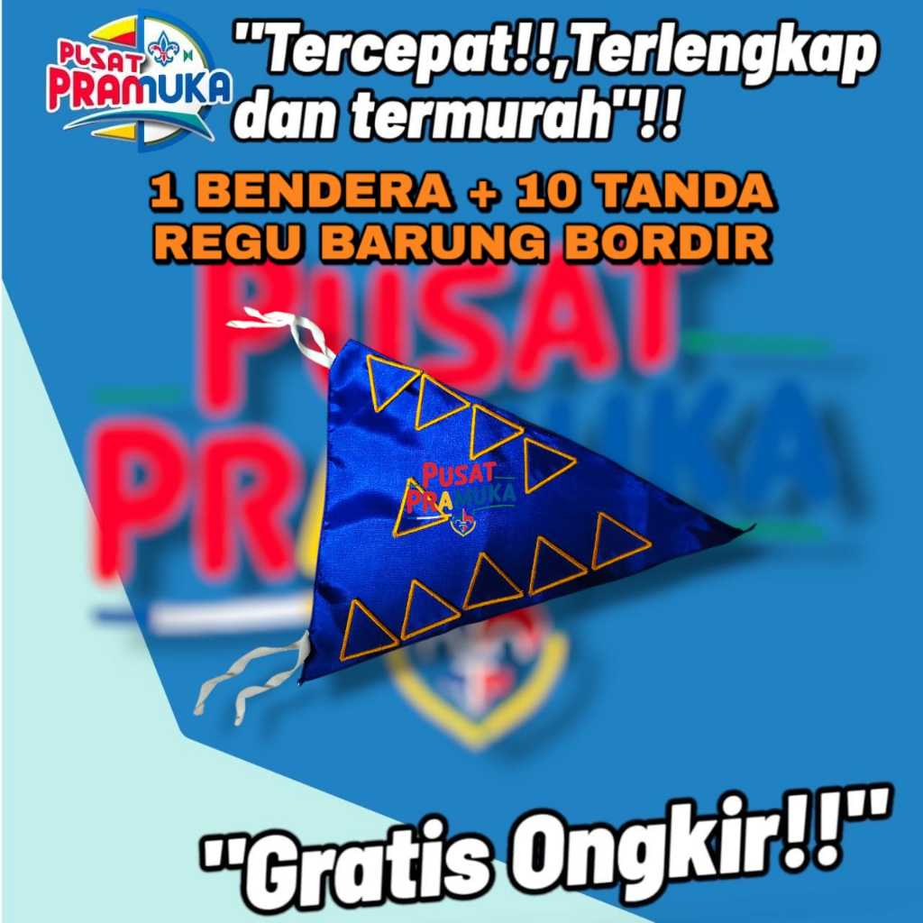 Jual (1 Bendera+10 tanda barung) Bendera barung pramuka siaga warna ...