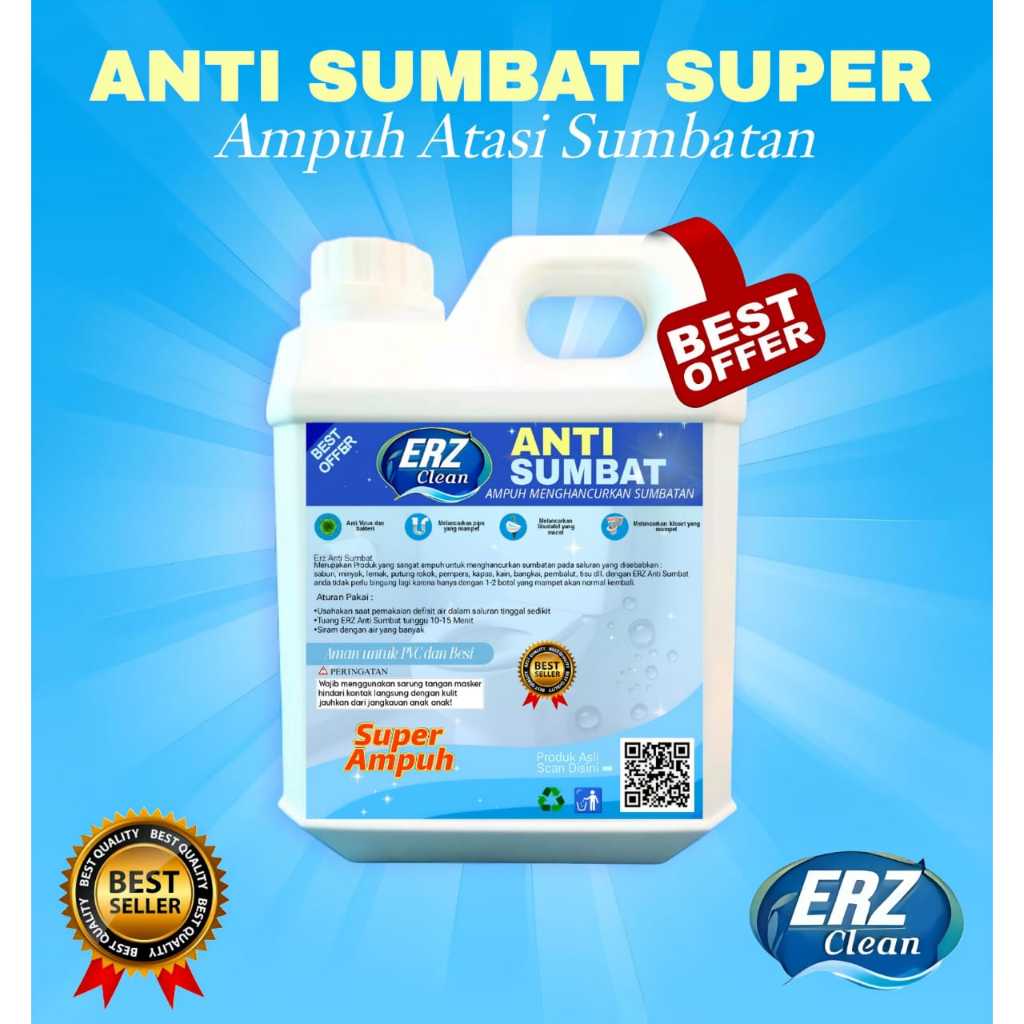 Jual ERZ Clean Anti Sumbat Saluran Air Pipa Mampet 1000gr / 500gr ...