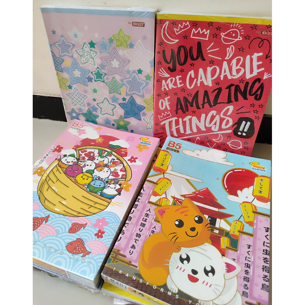 Jual 1 Pak isi 6 Buku Tulis Big Boss ukuran besar B5 dan Vision 42 ...